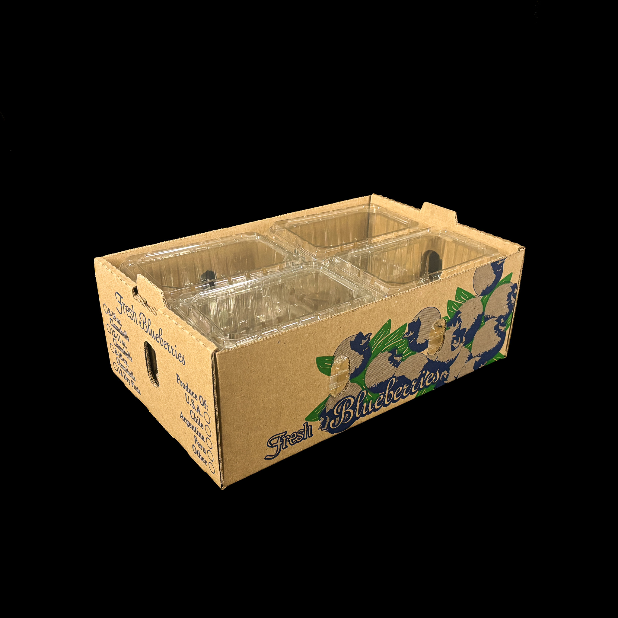 A5255 8-18 oz Blueberry Handfold Carton – Midlantic Labeling and Packaging