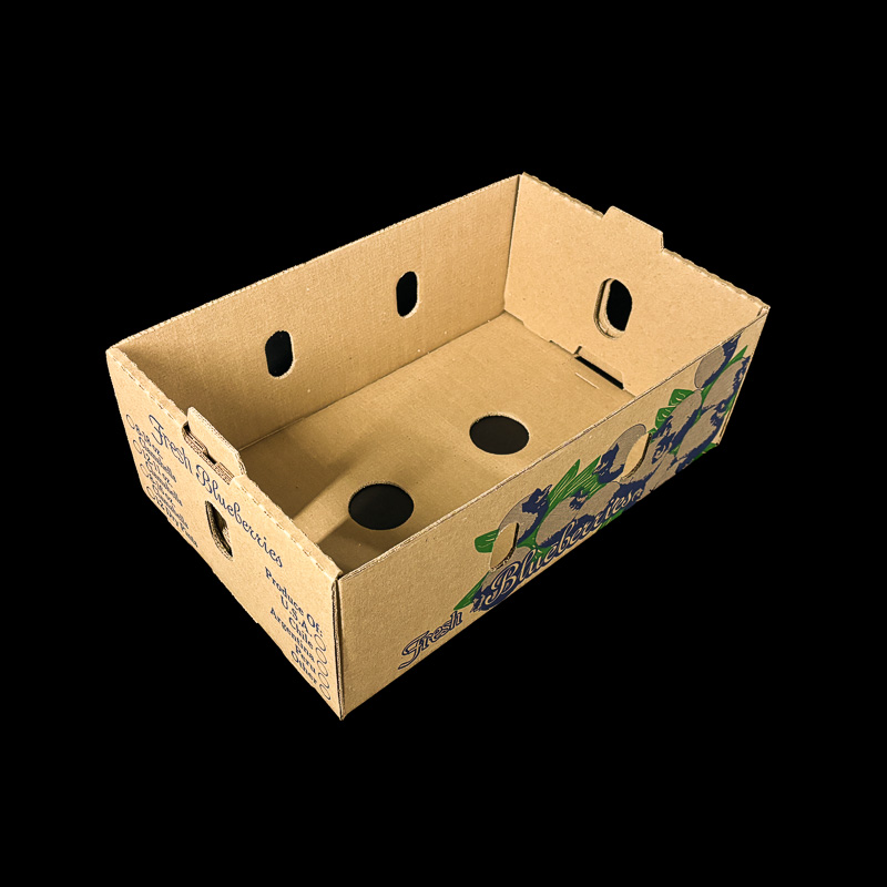 A5255 8-18 oz Blueberry Handfold Carton - Midlantic Labeling and Packaging